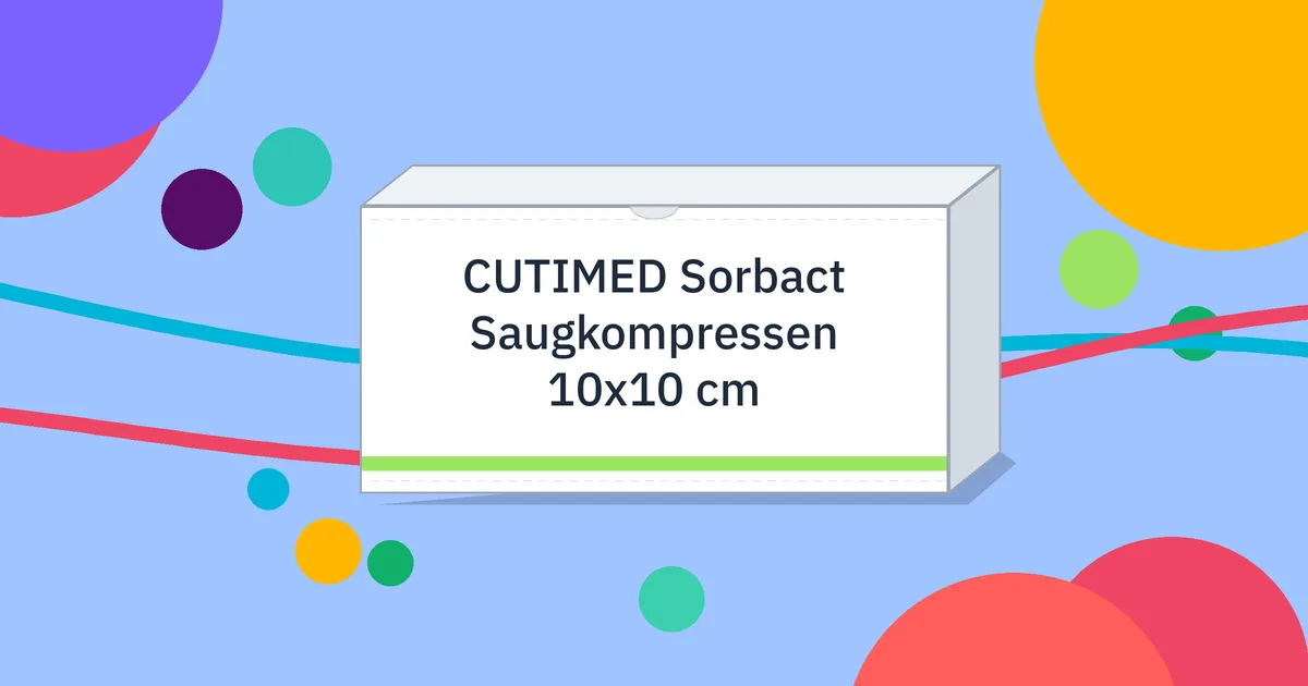 Symbolbild: Packung mit der Aufschrift CUTIMED Sorbact Saugkompressen 10x10 cm (PZN 10849274) – Verfügbarkeit und Bezug in Apotheken in Frankfurt am Main