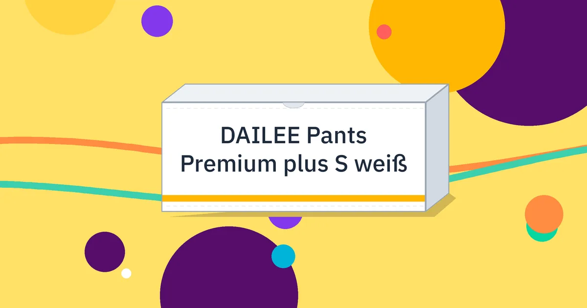 Symbolbild: Packung mit der Aufschrift DAILEE Pants Premium plus S weiß (PZN 18114483) – Verfügbarkeit und Bezug in Apotheken in Frankfurt am Main