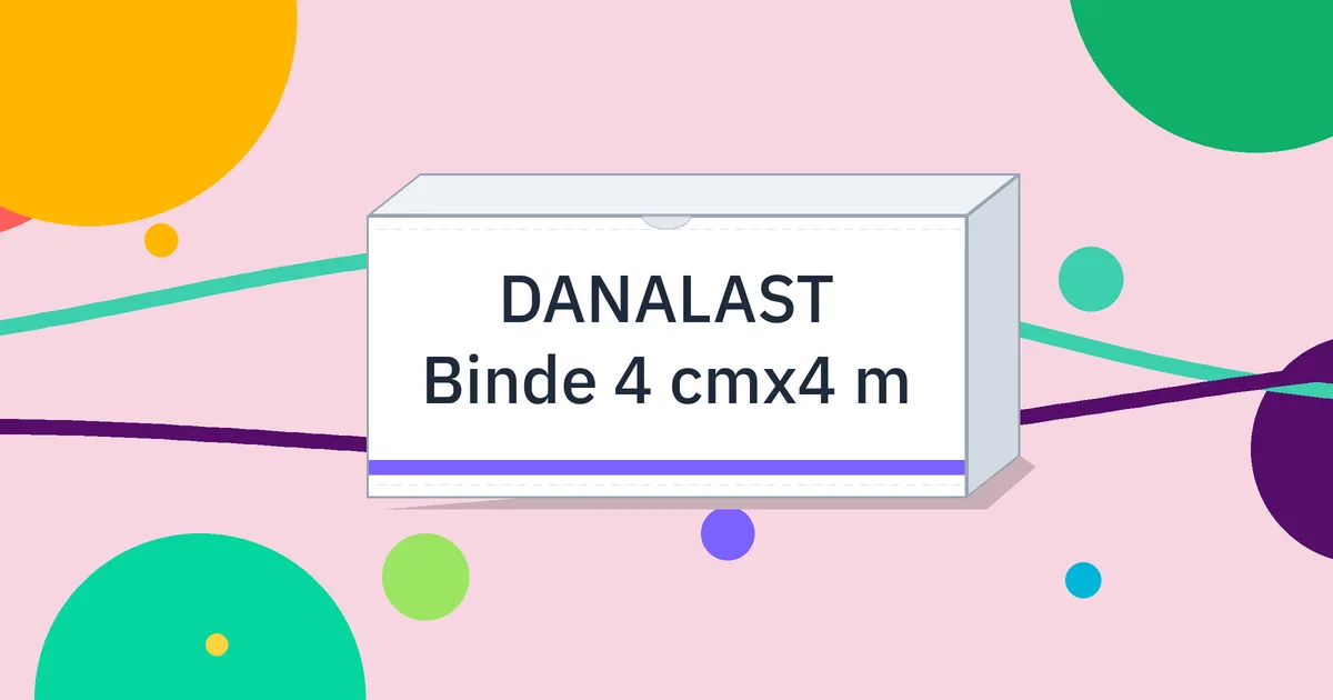 Symbolbild: Packung mit der Aufschrift DANALAST Binde 4 cmx4 m (PZN 07636617) – Verfügbarkeit und Bezug in Apotheken in Frankfurt am Main