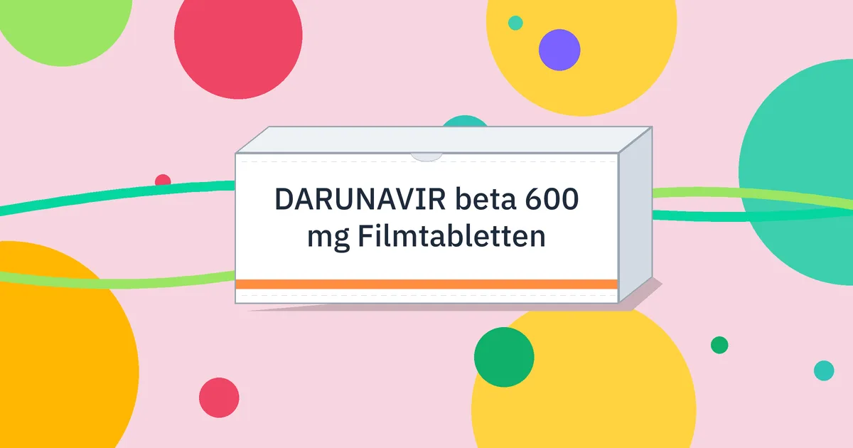 Symbolbild: Packung mit der Aufschrift DARUNAVIR beta 600 mg Filmtabletten (PZN 14133271) – Verfügbarkeit und Bezug in Apotheken in Frankfurt am Main