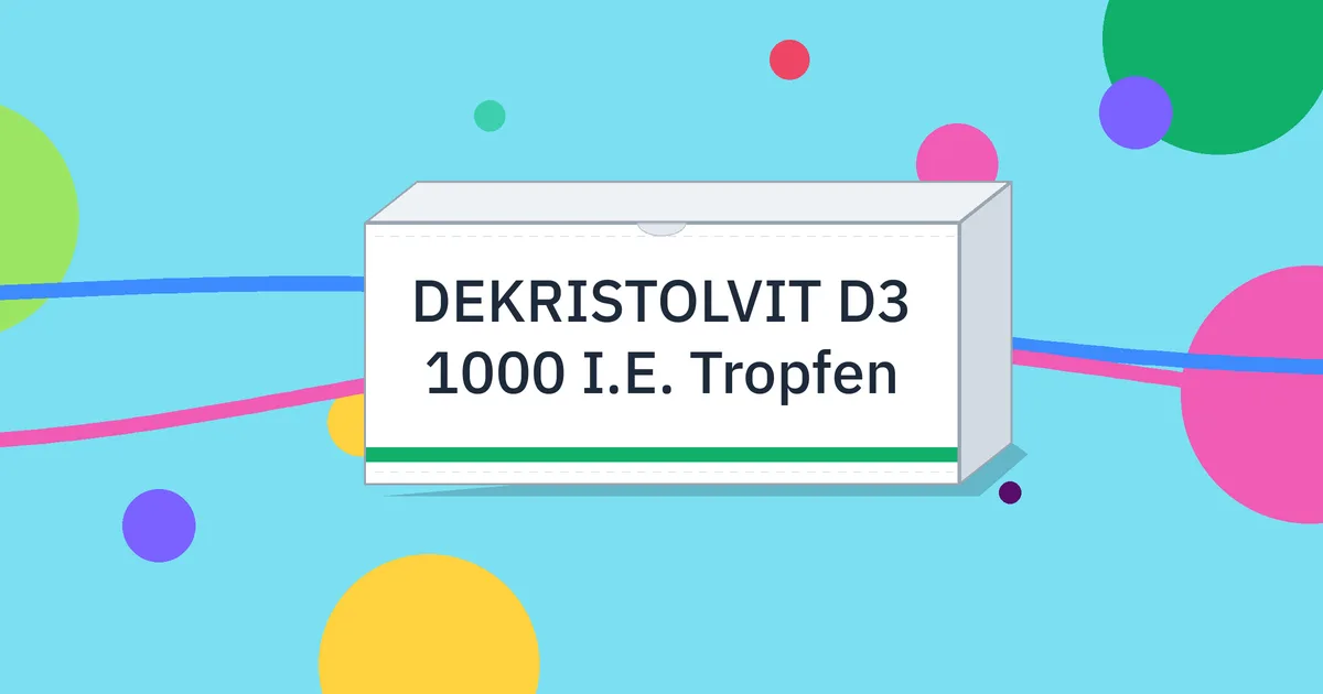 Symbolbild: Packung mit der Aufschrift DEKRISTOLVIT D3 1000 I.E. Tropfen (PZN 13867108) – Verfügbarkeit und Bezug in Apotheken in Frankfurt am Main
