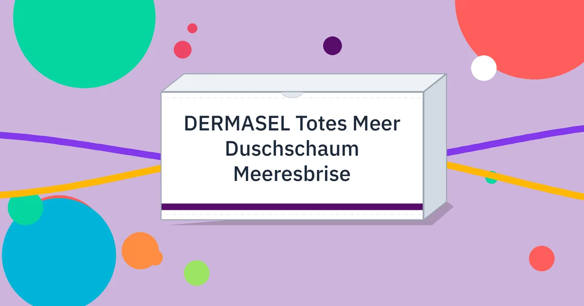 Symbolbild: Packung mit der Aufschrift DERMASEL Totes Meer Duschschaum Meeresbrise (PZN 18323620) – Verfügbarkeit und Bezug in Apotheken in Frankfurt am Main