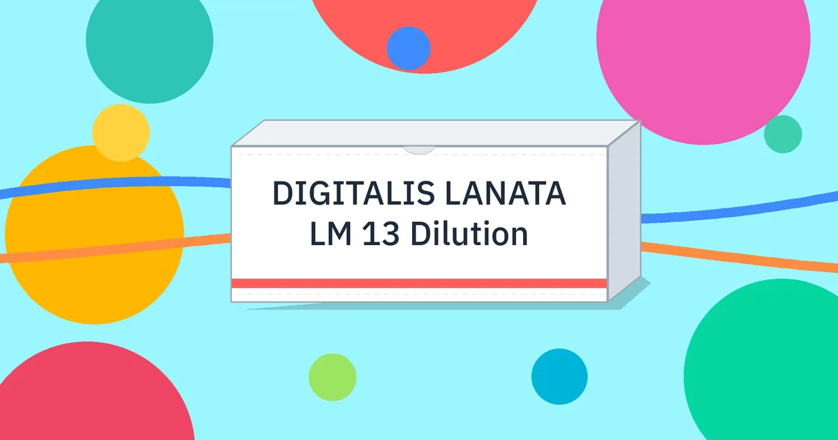 Symbolbild: Packung mit der Aufschrift DIGITALIS LANATA LM 13 Dilution (PZN 12841779) – Verfügbarkeit und Bezug in Apotheken in Frankfurt am Main