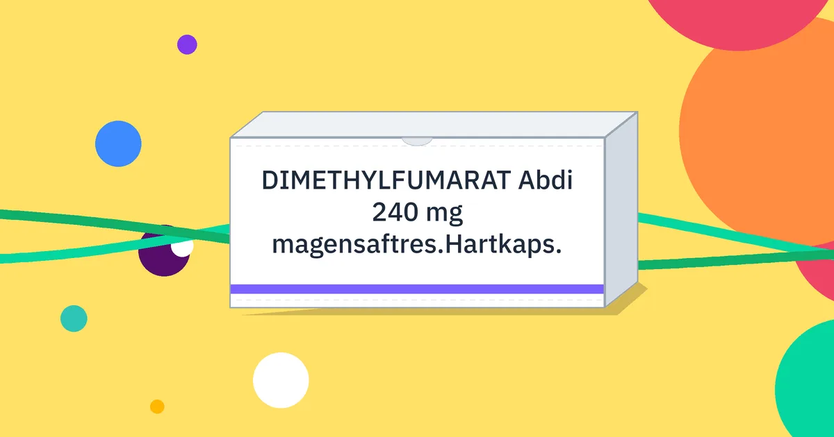 Symbolbild: Packung mit der Aufschrift DIMETHYLFUMARAT Abdi 240 mg magensaftres.Hartkaps. (PZN 19488381) – Verfügbarkeit und Bezug in Apotheken in Frankfurt am Main