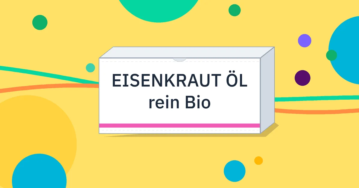 Symbolbild: Packung mit der Aufschrift EISENKRAUT ÖL rein Bio (PZN 03482376) – Verfügbarkeit und Bezug in Apotheken in Frankfurt am Main