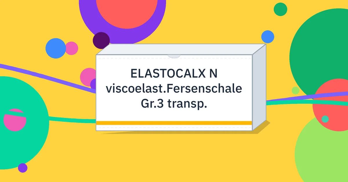 Symbolbild: Packung mit der Aufschrift ELASTOCALX N viscoelast.Fersenschale Gr.3 transp. (PZN 13969286) – Verfügbarkeit und Bezug in Apotheken in Frankfurt am Main