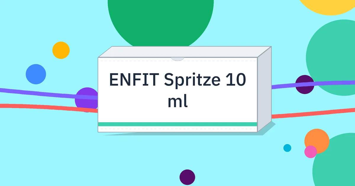 Symbolbild: Packung mit der Aufschrift ENFIT Spritze 10 ml (PZN 16626144) – Verfügbarkeit und Bezug in Apotheken in Frankfurt am Main