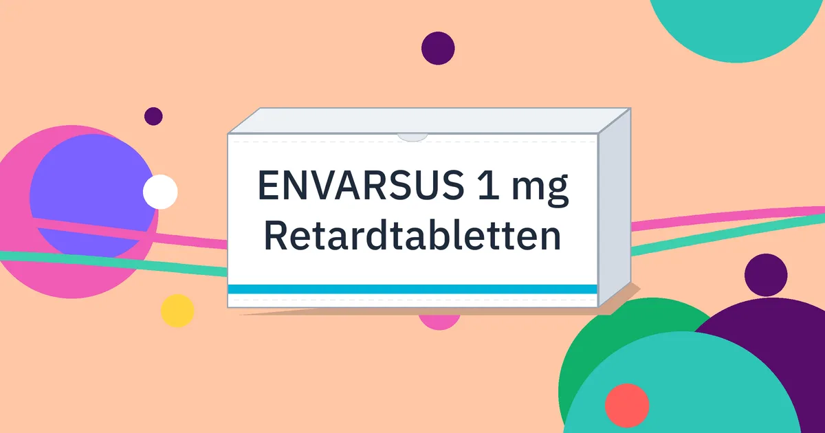 Symbolbild: Packung mit der Aufschrift ENVARSUS 1 mg Retardtabletten (PZN 13879695) – Verfügbarkeit und Bezug in Apotheken in Frankfurt am Main