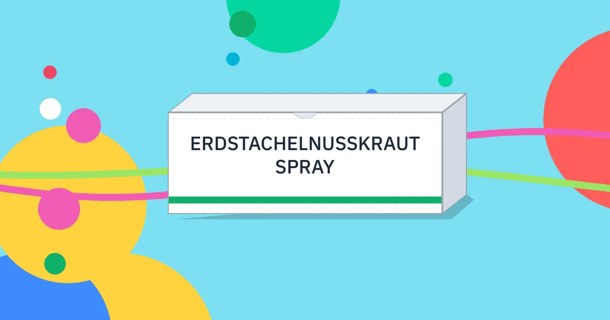 Symbolbild: Packung mit der Aufschrift ERDSTACHELNUSSKRAUT SPRAY (PZN 14311117) – Verfügbarkeit und Bezug in Apotheken in Frankfurt am Main