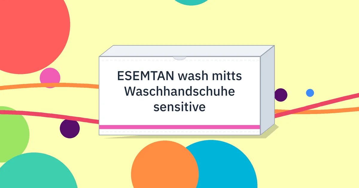 Symbolbild: Packung mit der Aufschrift ESEMTAN wash mitts Waschhandschuhe sensitive (PZN 19987457) – Verfügbarkeit und Bezug in Apotheken in Frankfurt am Main