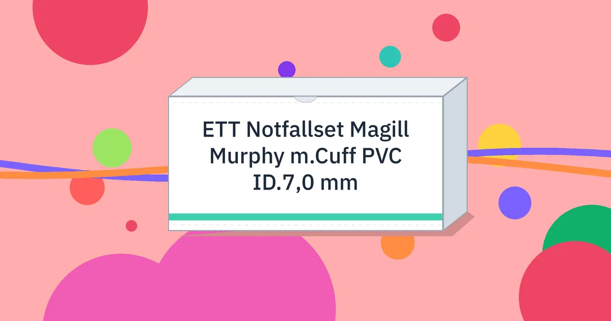 Symbolbild: Packung mit der Aufschrift ETT Notfallset Magill Murphy m.Cuff PVC ID.7,0 mm (PZN 19120899) – Verfügbarkeit und Bezug in Apotheken in Frankfurt am Main