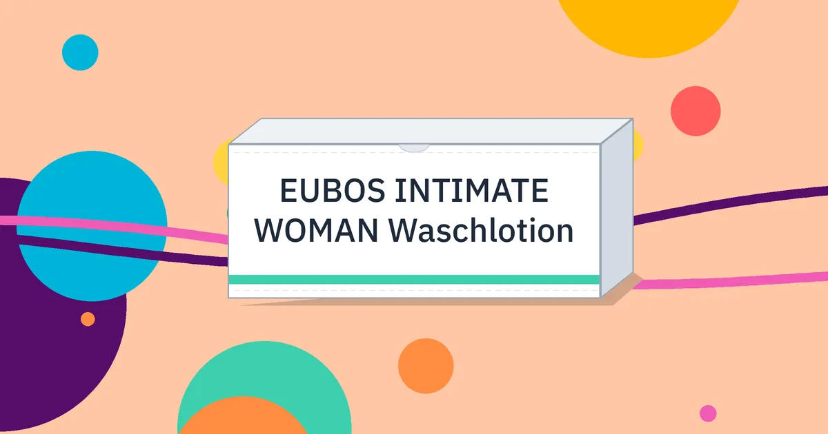 Symbolbild: Packung mit der Aufschrift EUBOS INTIMATE WOMAN Waschlotion (PZN 17378085) – Verfügbarkeit und Bezug in Apotheken in Frankfurt am Main