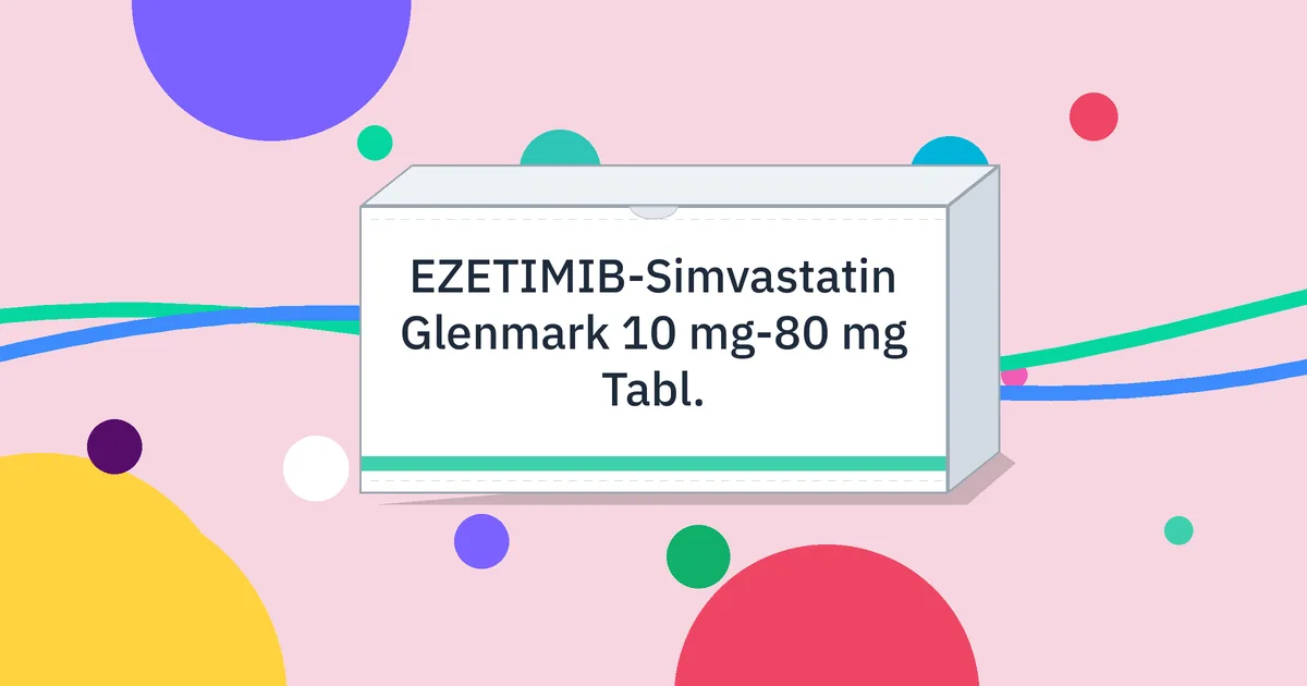 Symbolbild: Packung mit der Aufschrift EZETIMIB-Simvastatin Glenmark 10 mg-80 mg Tabl. (PZN 14266144) – Verfügbarkeit und Bezug in Apotheken in Frankfurt am Main