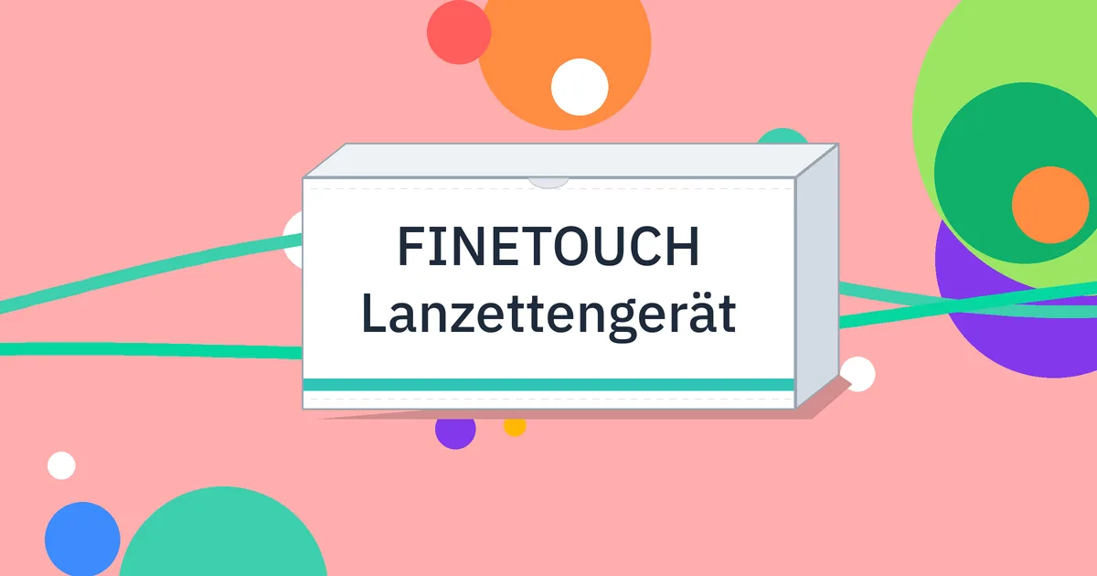Symbolbild: Packung mit der Aufschrift FINETOUCH Lanzettengerät (PZN 16916416) – Verfügbarkeit und Bezug in Apotheken in Frankfurt am Main