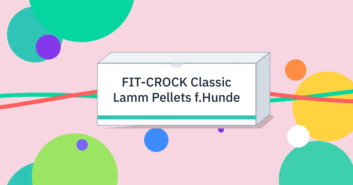 Symbolbild: Packung mit der Aufschrift FIT-CROCK Classic Lamm Pellets f.Hunde (PZN 15377667) – Verfügbarkeit und Bezug in Apotheken in Frankfurt am Main