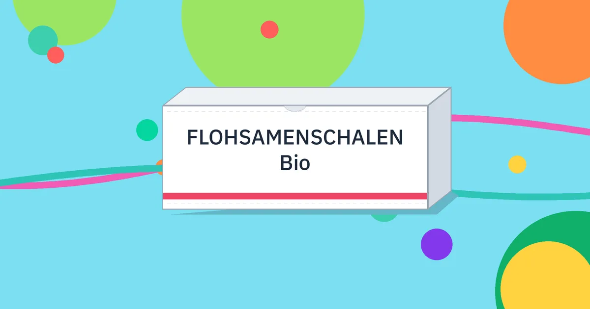 Symbolbild: Packung mit der Aufschrift FLOHSAMENSCHALEN Bio (PZN 15301150) – Verfügbarkeit und Bezug in Apotheken in Frankfurt am Main