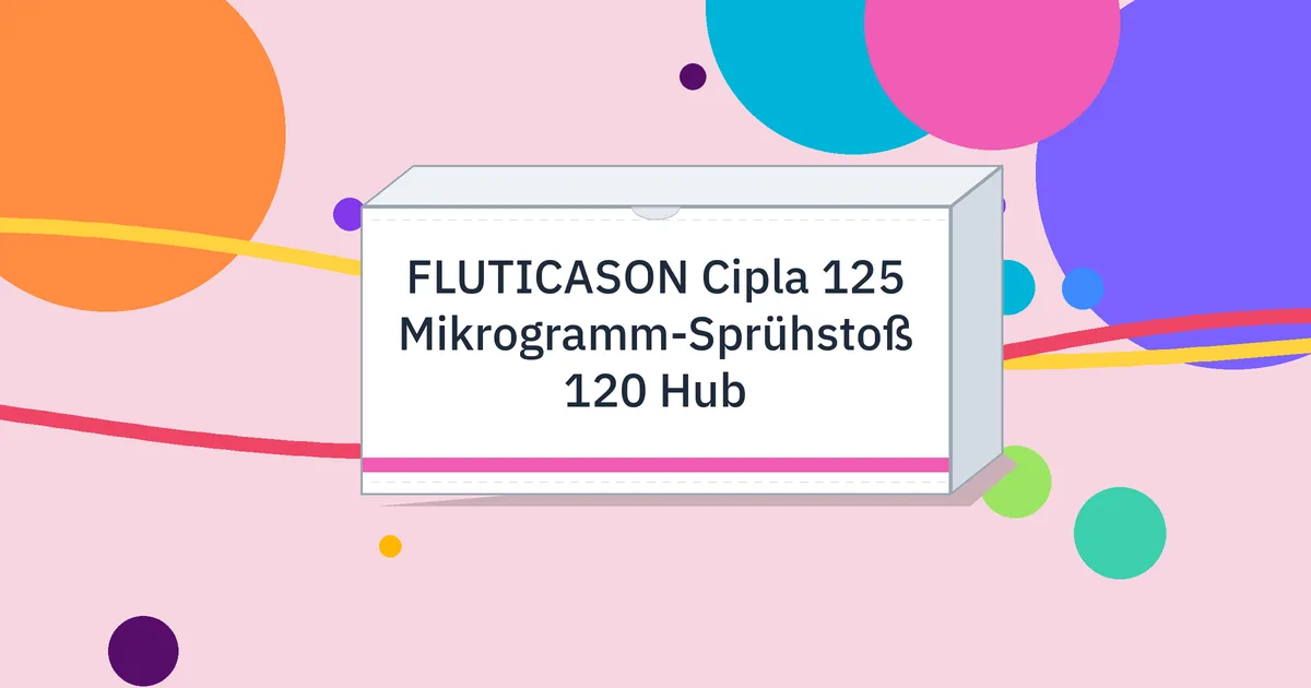 Symbolbild: Packung mit der Aufschrift FLUTICASON Cipla 125 Mikrogramm-Sprühstoß 120 Hub (PZN 11072238) – Verfügbarkeit und Bezug in Apotheken in Frankfurt am Main