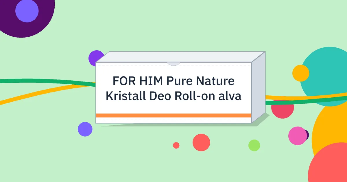 Symbolbild: Packung mit der Aufschrift FOR HIM Pure Nature Kristall Deo Roll-on alva (PZN 10961628) – Verfügbarkeit und Bezug in Apotheken in Frankfurt am Main
