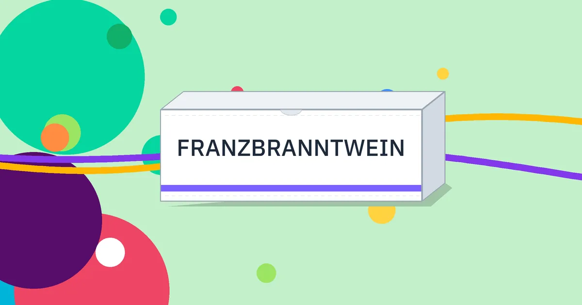 Symbolbild: Packung mit der Aufschrift FRANZBRANNTWEIN (PZN 12635643) – Verfügbarkeit und Bezug in Apotheken in Frankfurt am Main