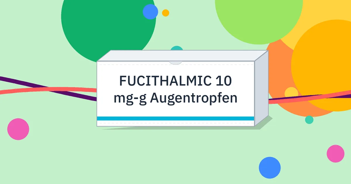 Symbolbild: Packung mit der Aufschrift FUCITHALMIC 10 mg-g Augentropfen (PZN 07049529) – Verfügbarkeit und Bezug in Apotheken in Frankfurt am Main