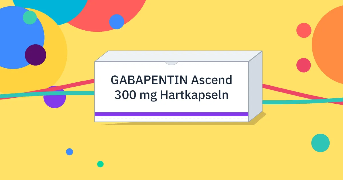 Symbolbild: Packung mit der Aufschrift GABAPENTIN Ascend 300 mg Hartkapseln (PZN 18325406) – Verfügbarkeit und Bezug in Apotheken in Frankfurt am Main