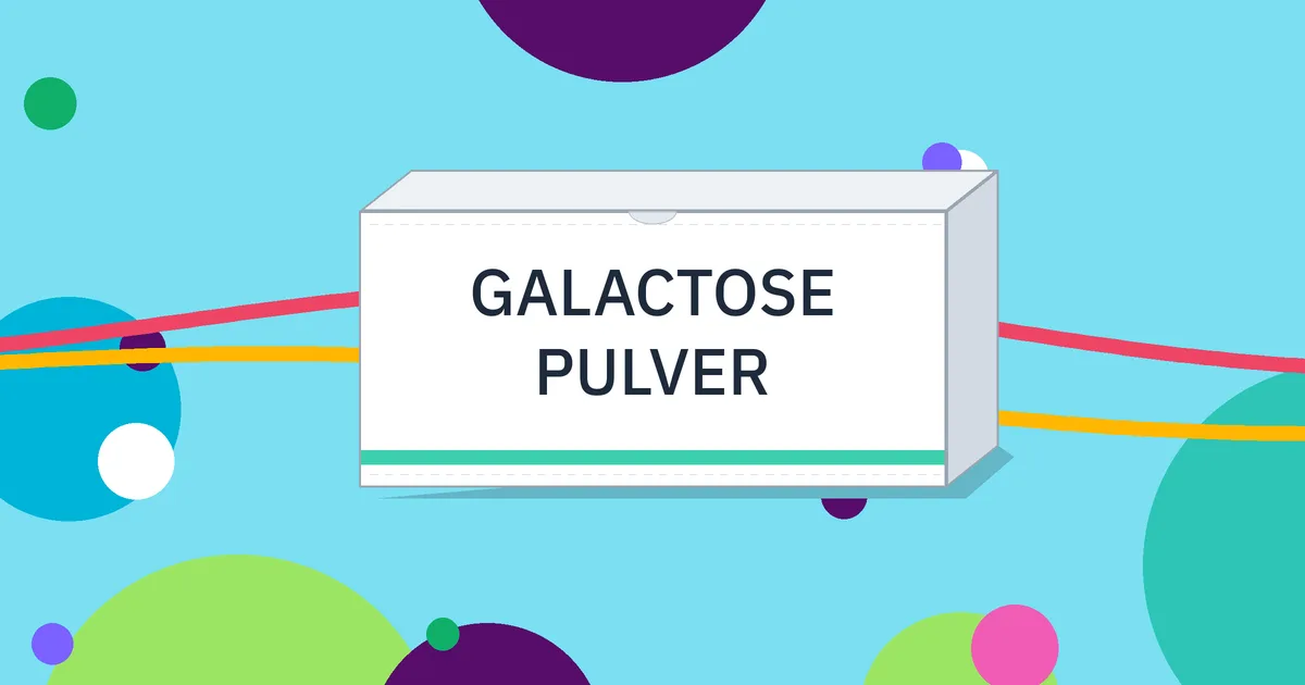 Symbolbild: Packung mit der Aufschrift GALACTOSE PULVER (PZN 11258167) – Verfügbarkeit und Bezug in Apotheken in Frankfurt am Main