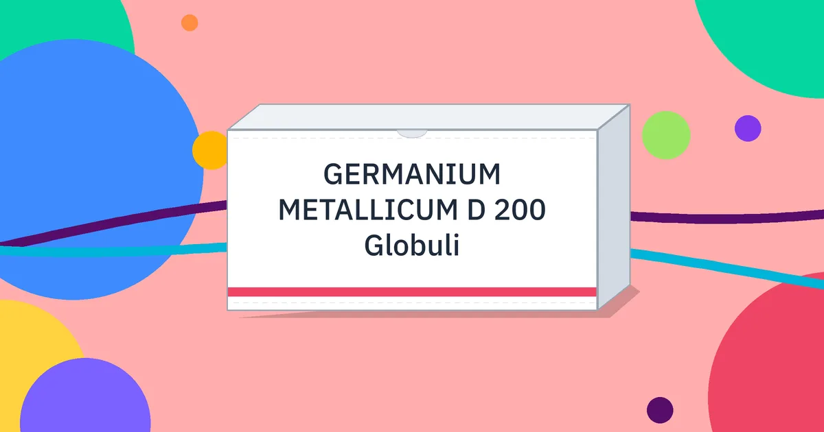 Symbolbild: Packung mit der Aufschrift GERMANIUM METALLICUM D 200 Globuli (PZN 00000767) – Verfügbarkeit und Bezug in Apotheken in Frankfurt am Main