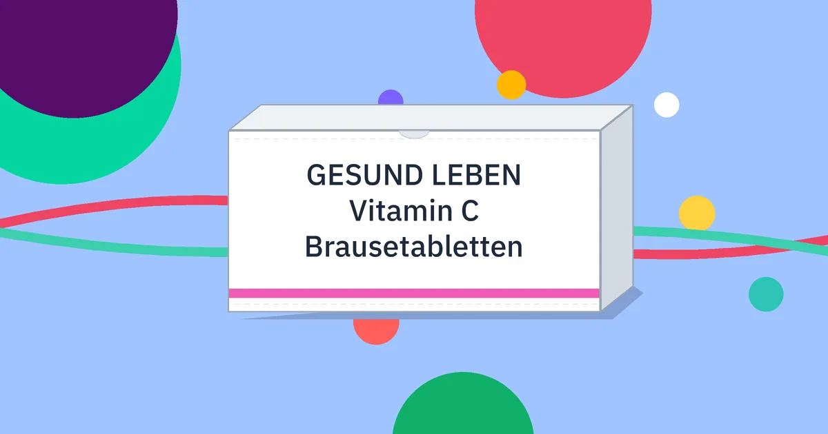 Symbolbild: Packung mit der Aufschrift GESUND LEBEN Vitamin C Brausetabletten (PZN 04984915) – Verfügbarkeit und Bezug in Apotheken in Frankfurt am Main