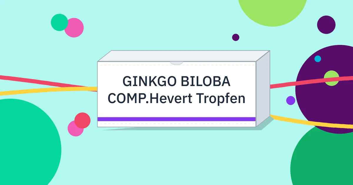 Symbolbild: Packung mit der Aufschrift GINKGO BILOBA COMP.Hevert Tropfen (PZN 02767450) – Verfügbarkeit und Bezug in Apotheken in Frankfurt am Main