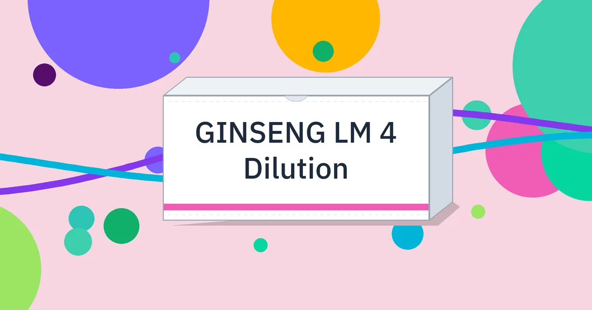 Symbolbild: Packung mit der Aufschrift GINSENG LM 4 Dilution (PZN 12878423) – Verfügbarkeit und Bezug in Apotheken in Frankfurt am Main