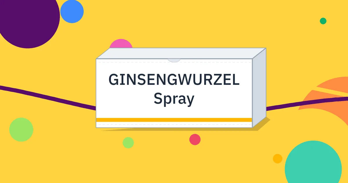 Symbolbild: Packung mit der Aufschrift GINSENGWURZEL Spray (PZN 11712577) – Verfügbarkeit und Bezug in Apotheken in Frankfurt am Main