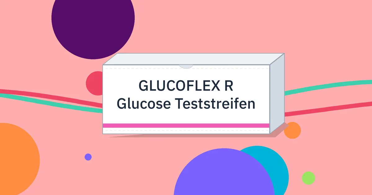 Symbolbild: Packung mit der Aufschrift GLUCOFLEX R Glucose Teststreifen (PZN 10090984) – Verfügbarkeit und Bezug in Apotheken in Frankfurt am Main