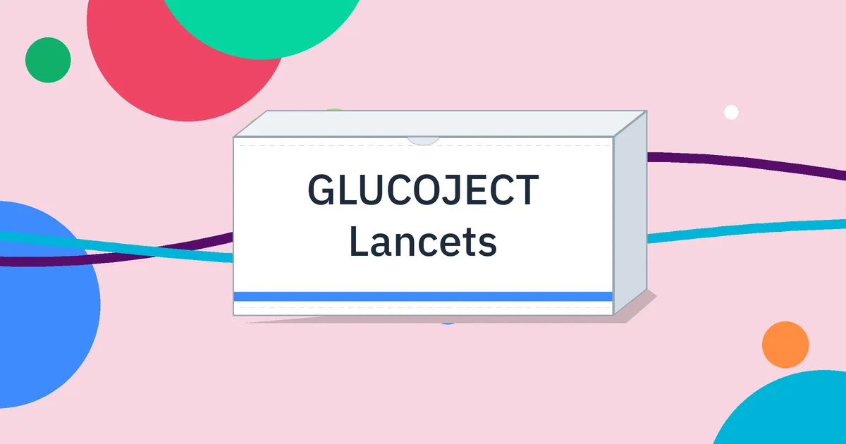 Symbolbild: Packung mit der Aufschrift GLUCOJECT Lancets (PZN 09396264) – Verfügbarkeit und Bezug in Apotheken in Frankfurt am Main