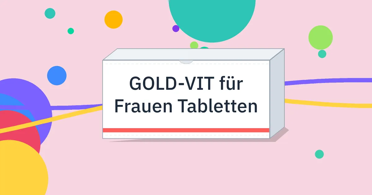 Symbolbild: Packung mit der Aufschrift GOLD-VIT für Frauen Tabletten (PZN 17230968) – Verfügbarkeit und Bezug in Apotheken in Frankfurt am Main