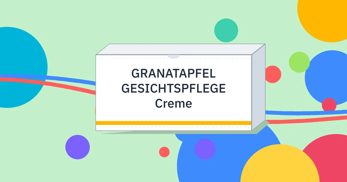 Symbolbild: Packung mit der Aufschrift GRANATAPFEL GESICHTSPFLEGE Creme (PZN 19907412) – Verfügbarkeit und Bezug in Apotheken in Frankfurt am Main
