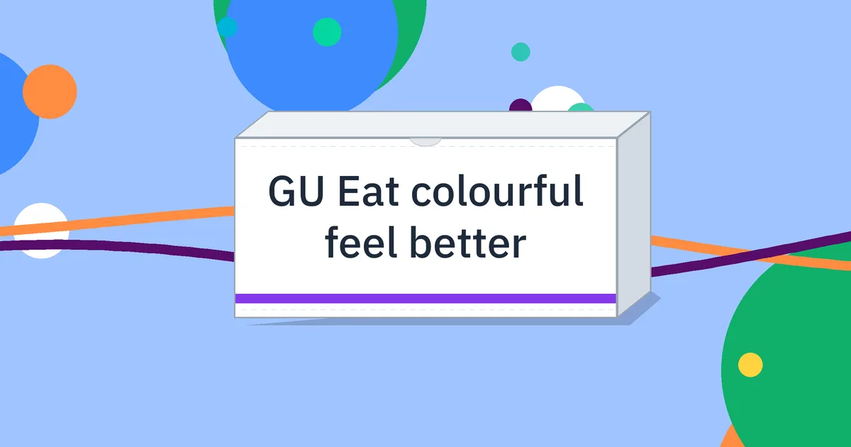 Symbolbild: Packung mit der Aufschrift GU Eat colourful feel better (PZN 19159654) – Verfügbarkeit und Bezug in Apotheken in Frankfurt am Main