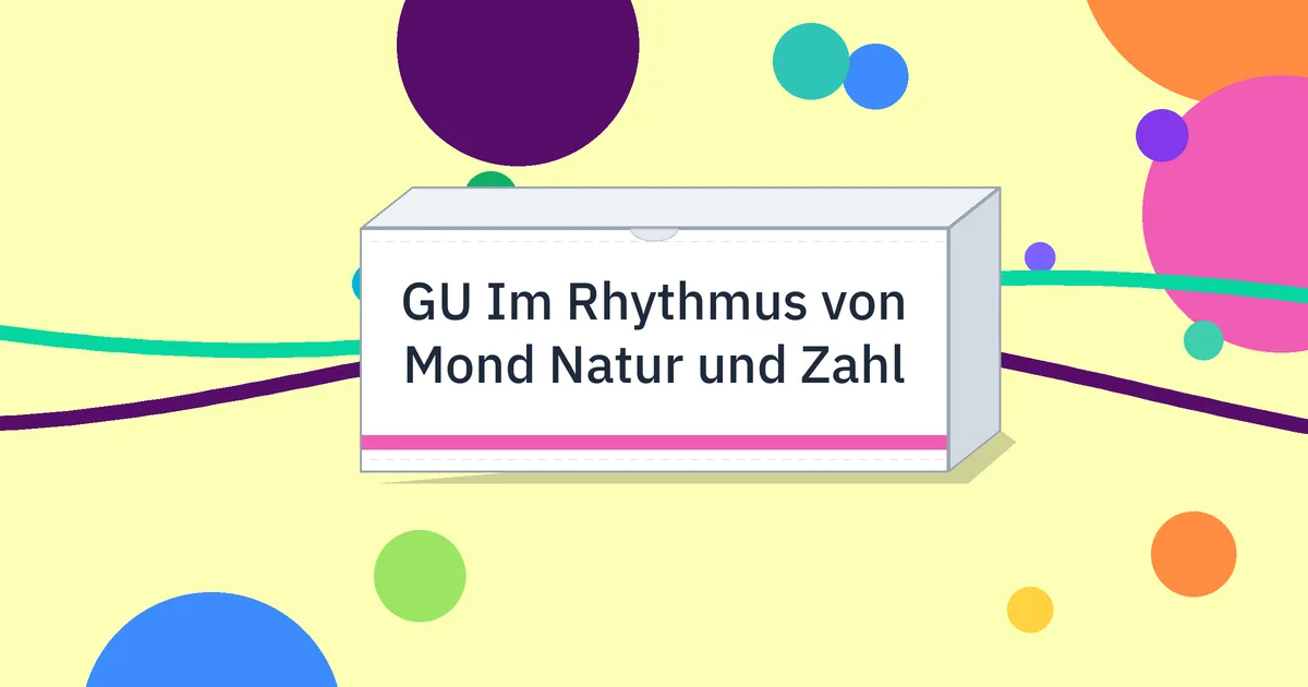 Symbolbild: Packung mit der Aufschrift GU Im Rhythmus von Mond Natur und Zahl (PZN 18166801) – Verfügbarkeit und Bezug in Apotheken in Frankfurt am Main