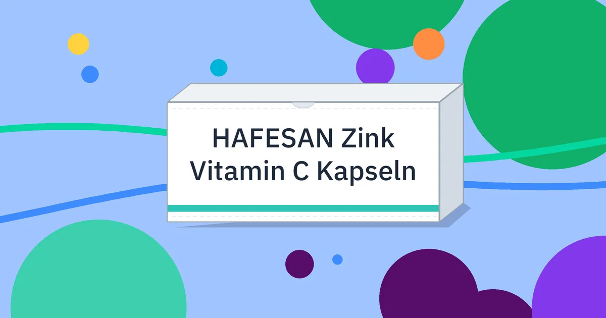 Symbolbild: Packung mit der Aufschrift HAFESAN Zink Vitamin C Kapseln (PZN 06139087) – Verfügbarkeit und Bezug in Apotheken in Frankfurt am Main