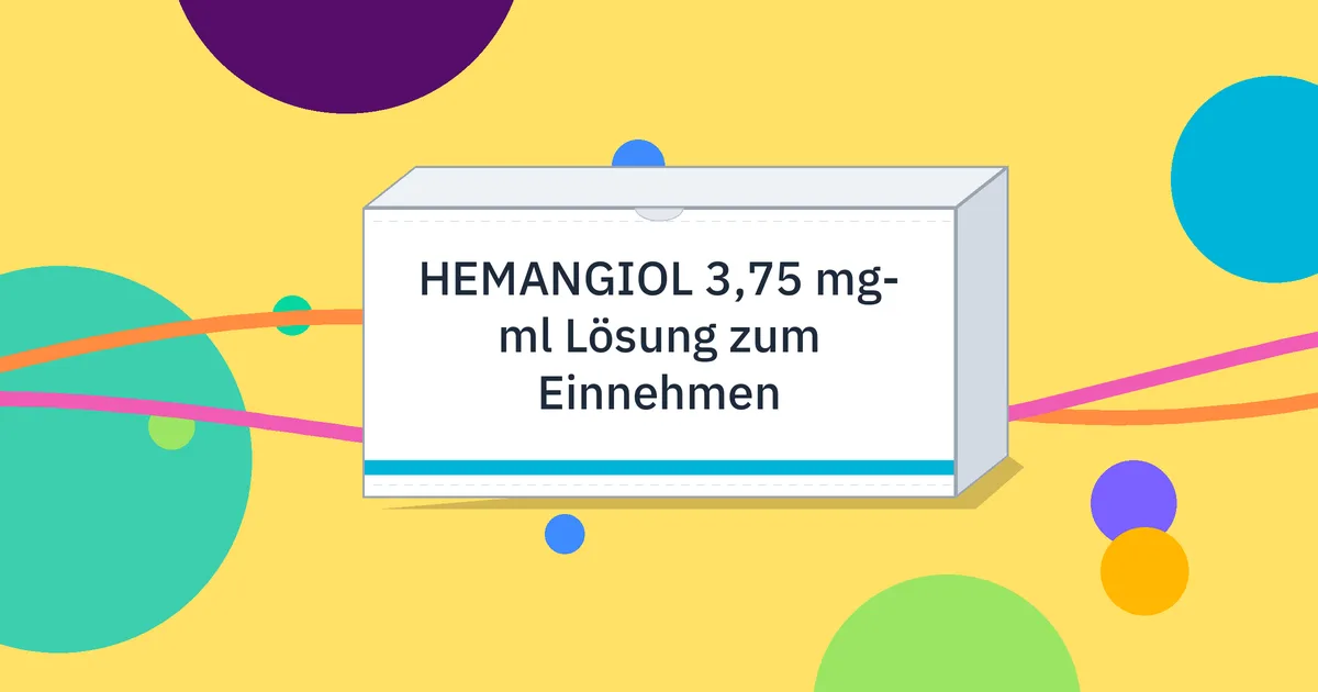 Symbolbild: Packung mit der Aufschrift HEMANGIOL 3,75 mg-ml Lösung zum Einnehmen (PZN 16702796) – Verfügbarkeit und Bezug in Apotheken in Frankfurt am Main