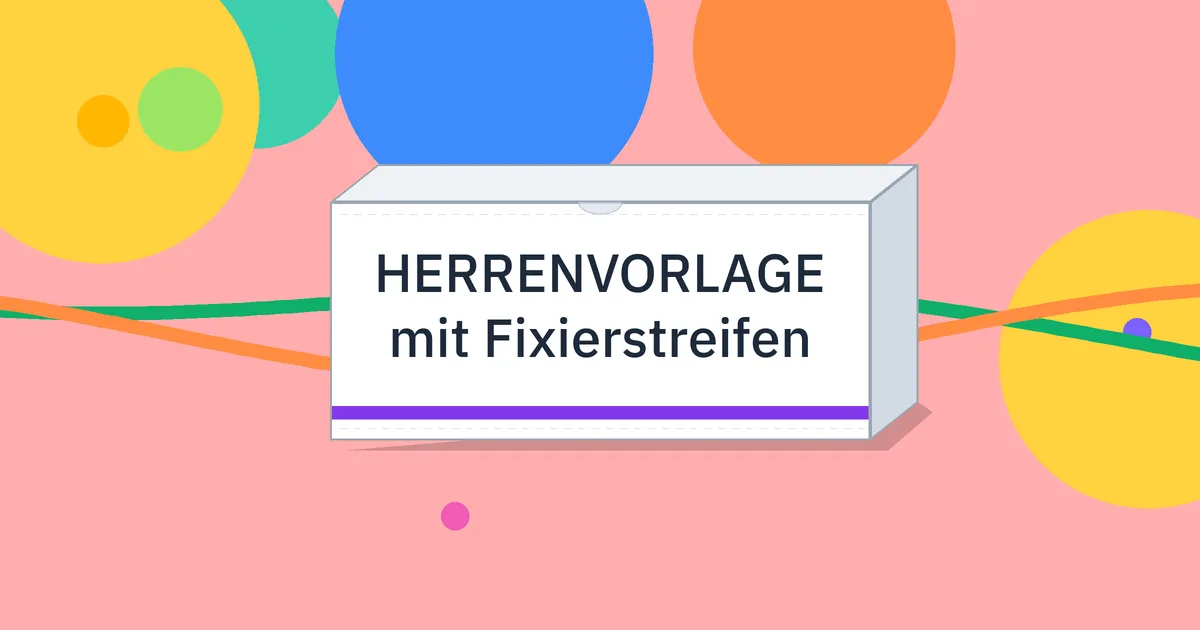 Symbolbild: Packung mit der Aufschrift HERRENVORLAGE mit Fixierstreifen (PZN 05880164) – Verfügbarkeit und Bezug in Apotheken in Frankfurt am Main