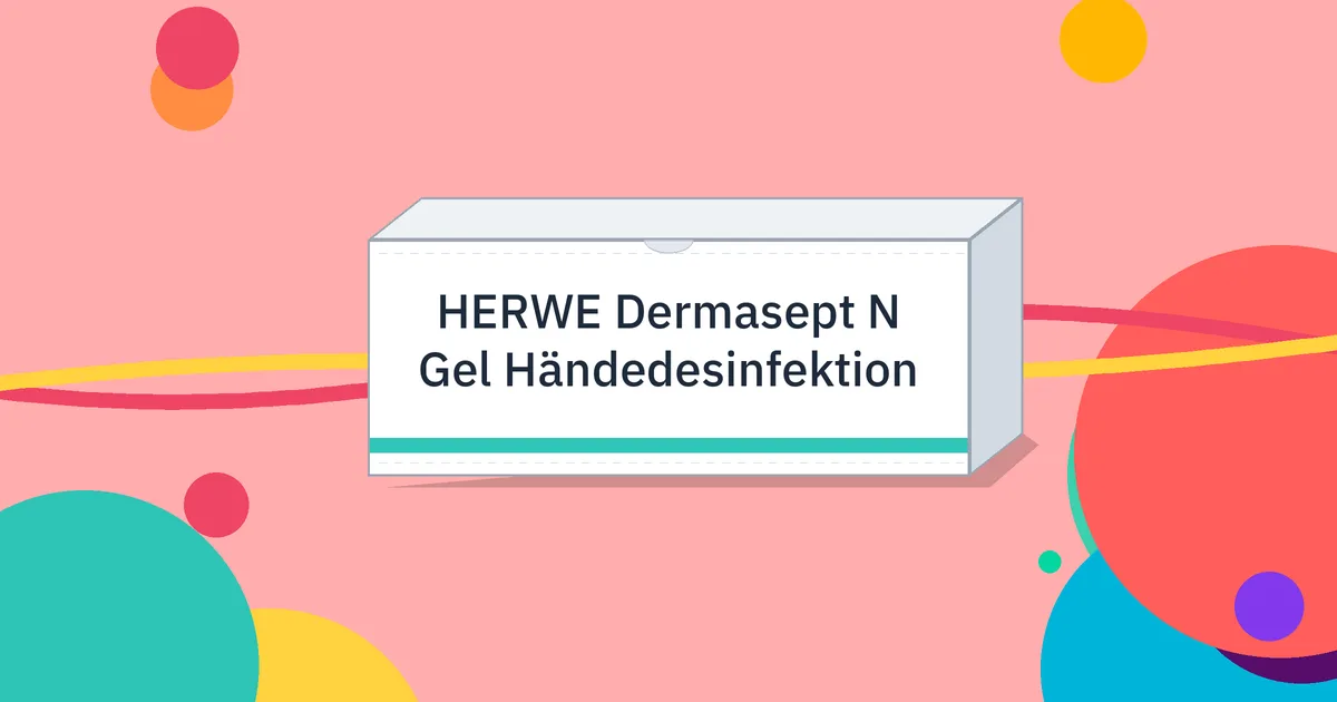 Symbolbild: Packung mit der Aufschrift HERWE Dermasept N Gel Händedesinfektion (PZN 13353355) – Verfügbarkeit und Bezug in Apotheken in Frankfurt am Main