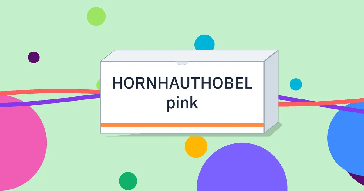 Symbolbild: Packung mit der Aufschrift HORNHAUTHOBEL pink (PZN 01525710) – Verfügbarkeit und Bezug in Apotheken in Frankfurt am Main