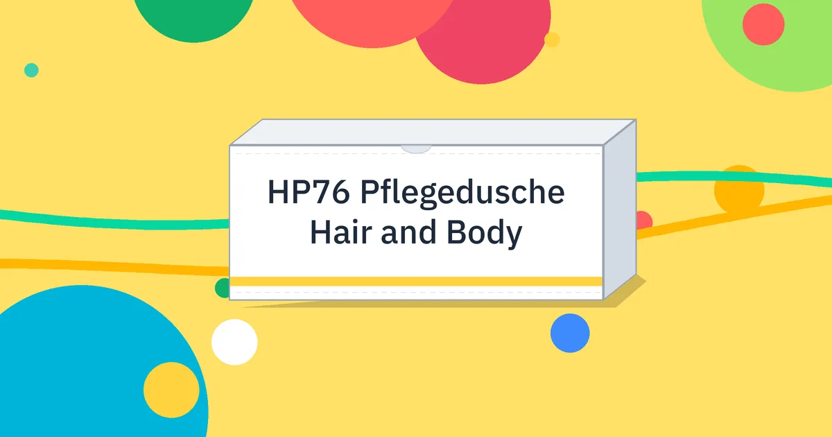 Symbolbild: Packung mit der Aufschrift HP76 Pflegedusche Hair and Body (PZN 03648411) – Verfügbarkeit und Bezug in Apotheken in Frankfurt am Main