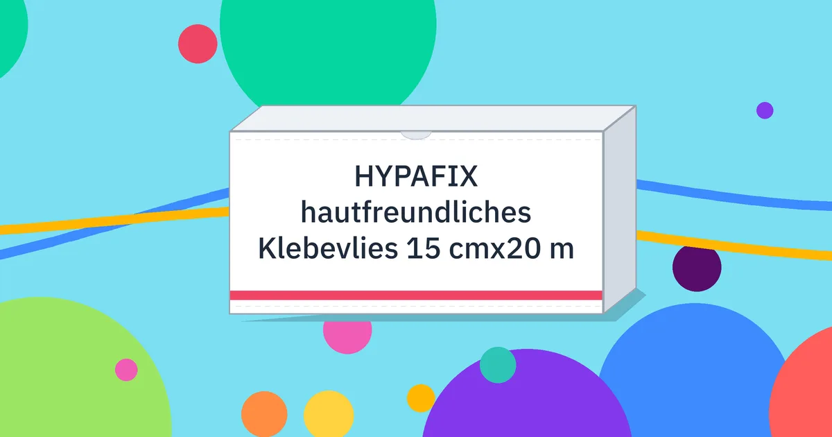 Symbolbild: Packung mit der Aufschrift HYPAFIX hautfreundliches Klebevlies 15 cmx20 m (PZN 19170443) – Verfügbarkeit und Bezug in Apotheken in Frankfurt am Main