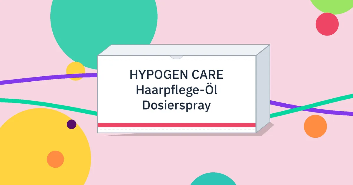 Symbolbild: Packung mit der Aufschrift HYPOGEN CARE Haarpflege-Öl Dosierspray (PZN 18254824) – Verfügbarkeit und Bezug in Apotheken in Frankfurt am Main