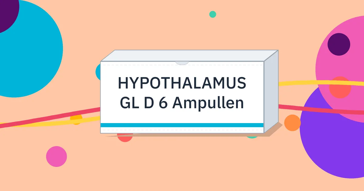 Symbolbild: Packung mit der Aufschrift HYPOTHALAMUS GL D 6 Ampullen (PZN 02830154) – Verfügbarkeit und Bezug in Apotheken in Frankfurt am Main