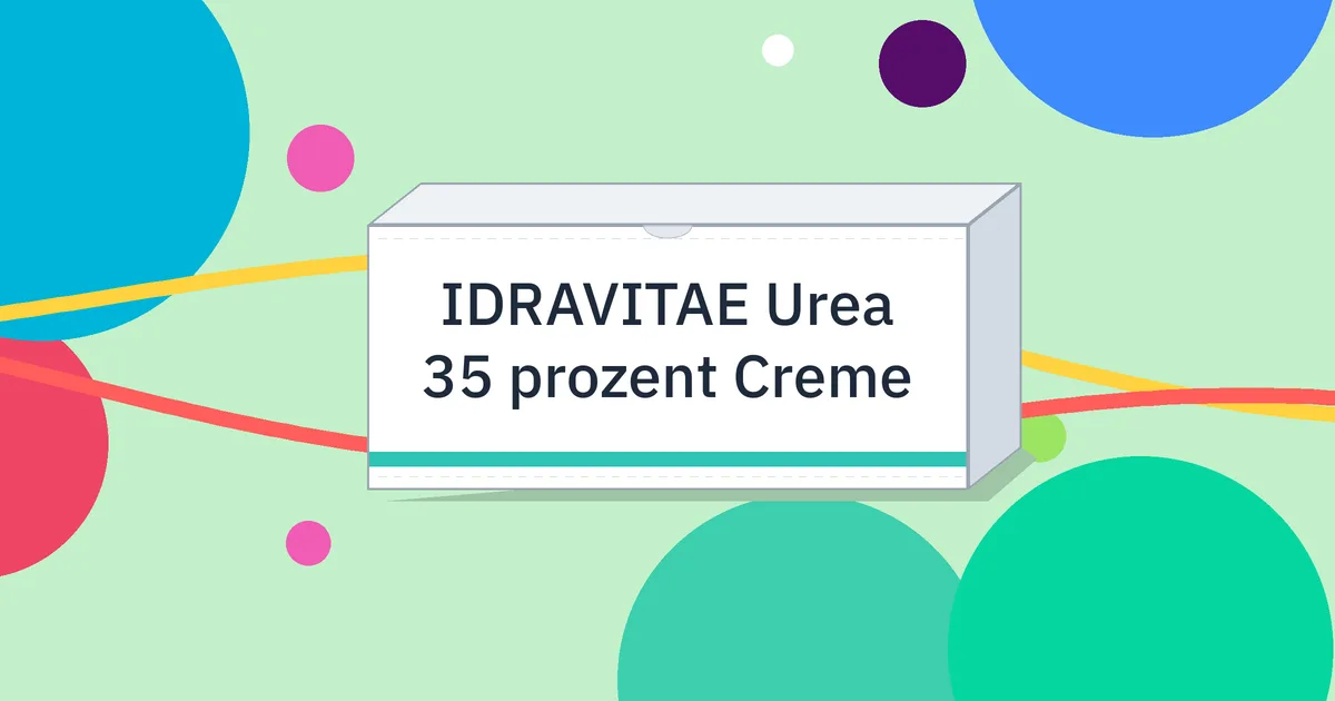Symbolbild: Packung mit der Aufschrift IDRAVITAE Urea 35 prozent Creme (PZN 19162082) – Verfügbarkeit und Bezug in Apotheken in Frankfurt am Main