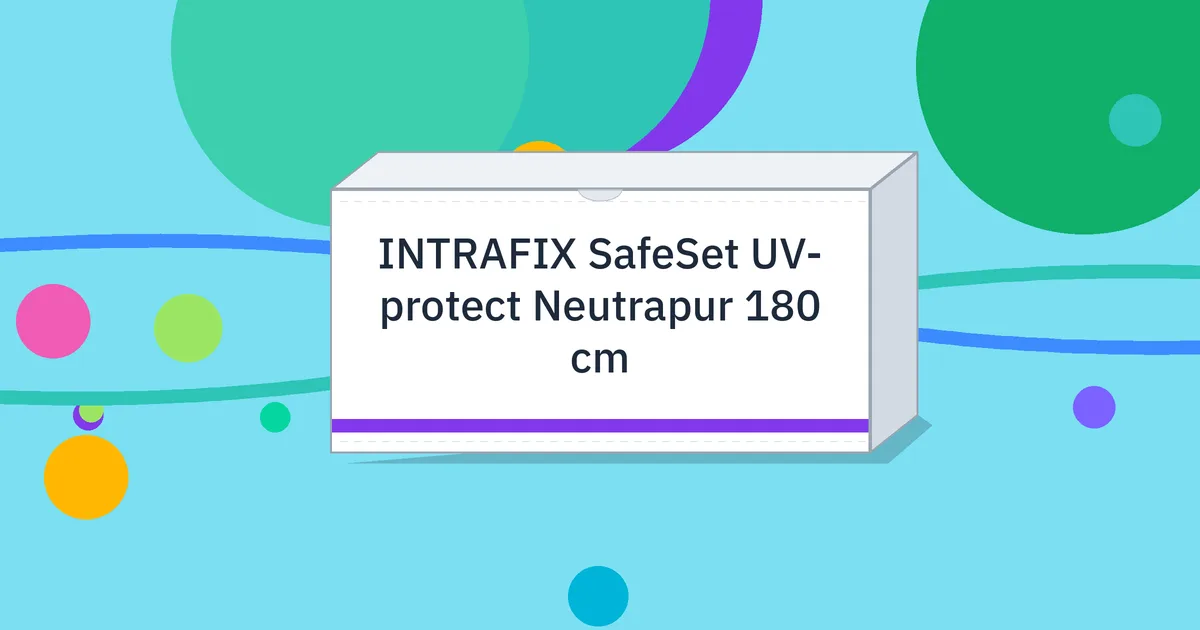Symbolbild: Packung mit der Aufschrift INTRAFIX SafeSet UV-protect Neutrapur 180 cm (PZN 10788957) – Verfügbarkeit und Bezug in Apotheken in Frankfurt am Main