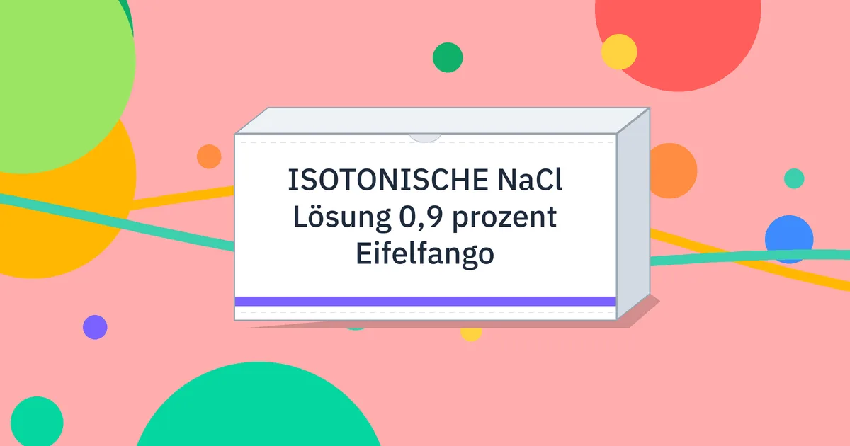 Symbolbild: Packung mit der Aufschrift ISOTONISCHE NaCl Lösung 0,9 prozent Eifelfango (PZN 04032971) – Verfügbarkeit und Bezug in Apotheken in Frankfurt am Main