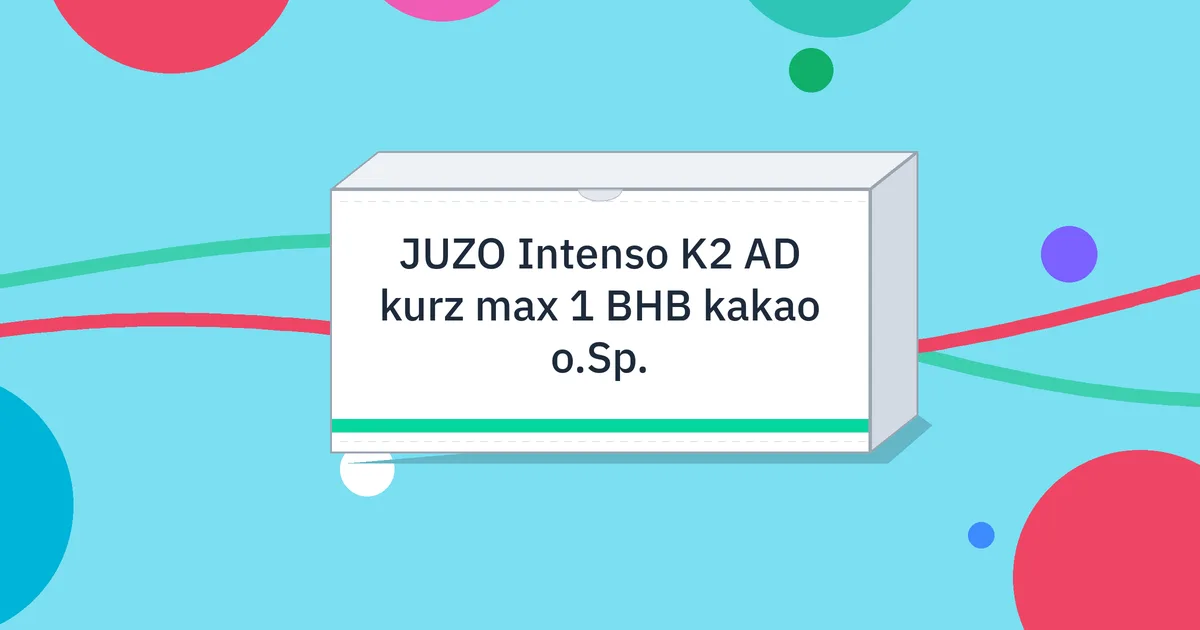 Symbolbild: Packung mit der Aufschrift JUZO Intenso K2 AD kurz max 1 BHB kakao o.Sp. (PZN 18626473) – Verfügbarkeit und Bezug in Apotheken in Frankfurt am Main